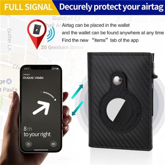 Bags | Airtag Wallet Slim Wallet For Apple Air Tag Smart Wallet With ...